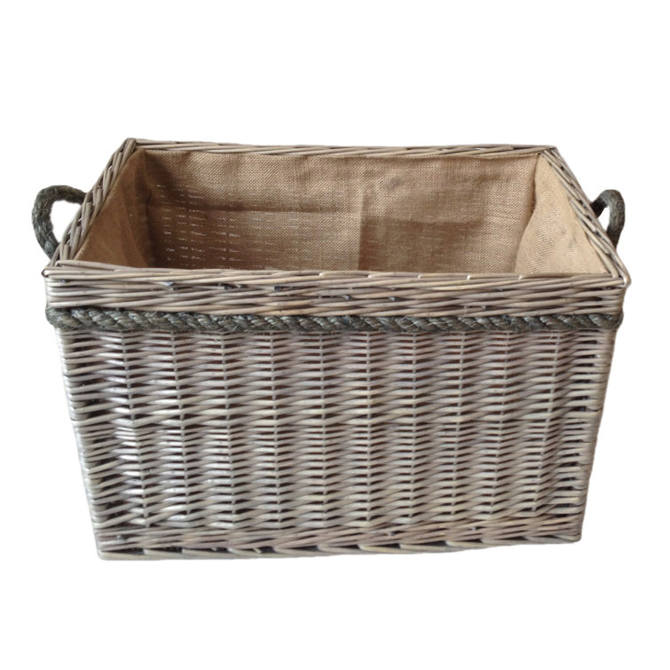 August Grove Jaques 2 Piece Rectangular Rope Handled Log Carrier Set | Wayfair.co.uk